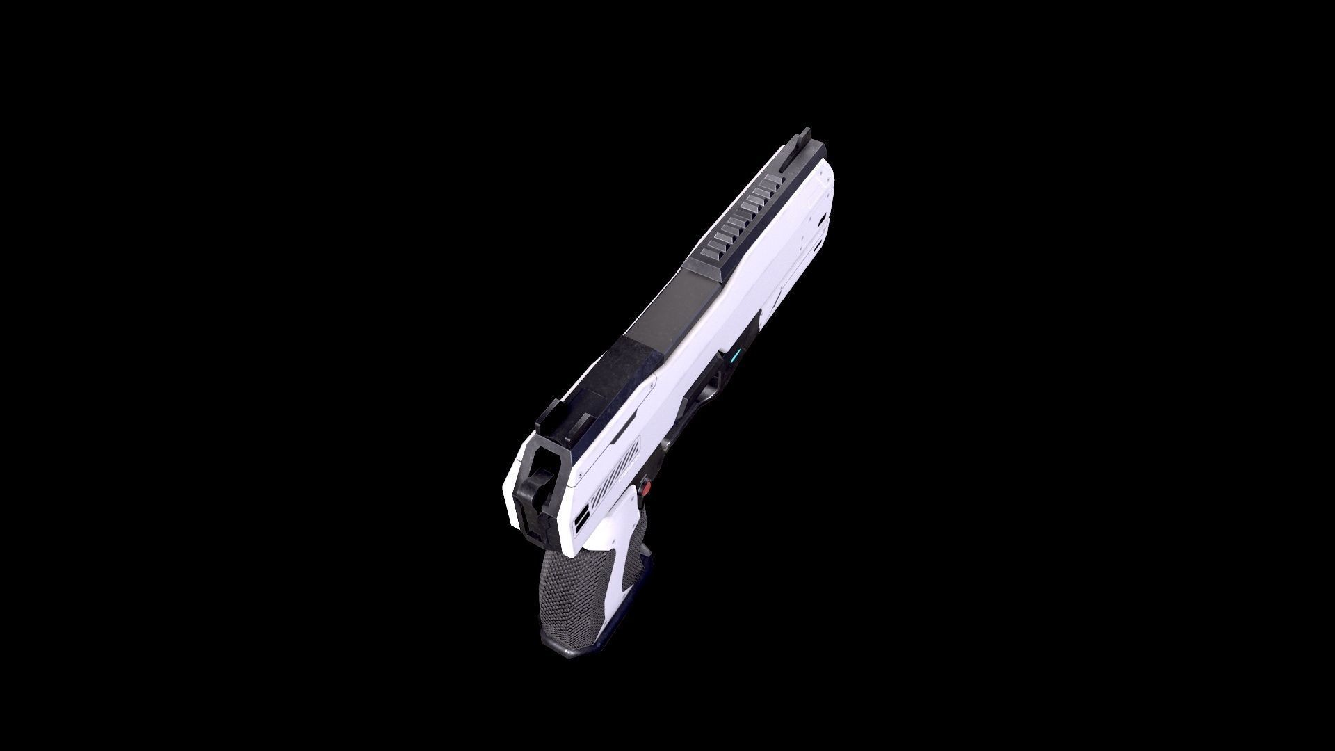 3D model Low Poly Cyberpunk Sci-Fi Futuristic Pistol VR / AR / low-poly ...