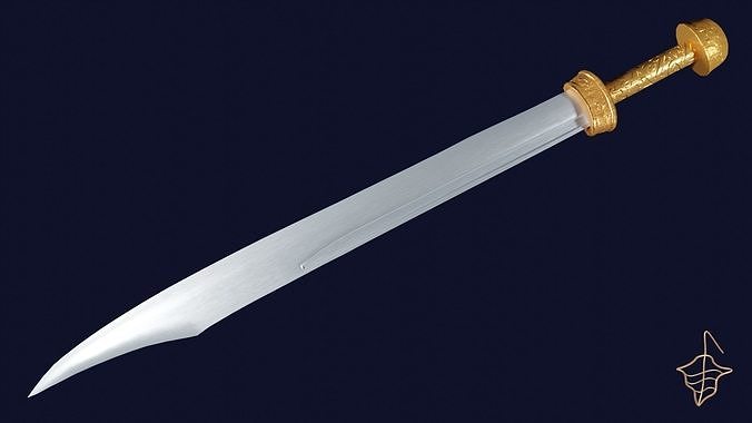 3D model Falchion sword with Langsax handle VR / AR / low-poly | CGTrader