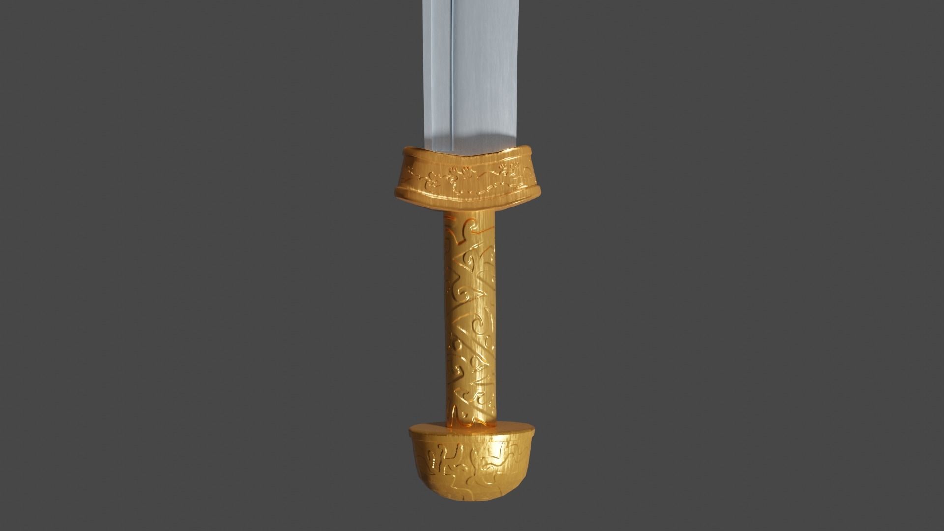 3D model Falchion sword with Langsax handle VR / AR / low-poly | CGTrader