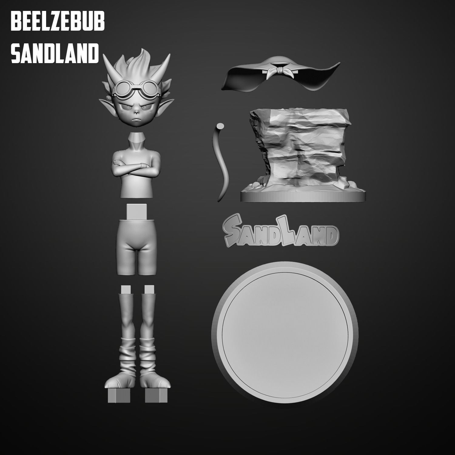 Beelzebub - SandLand 3D model 3D printable | CGTrader