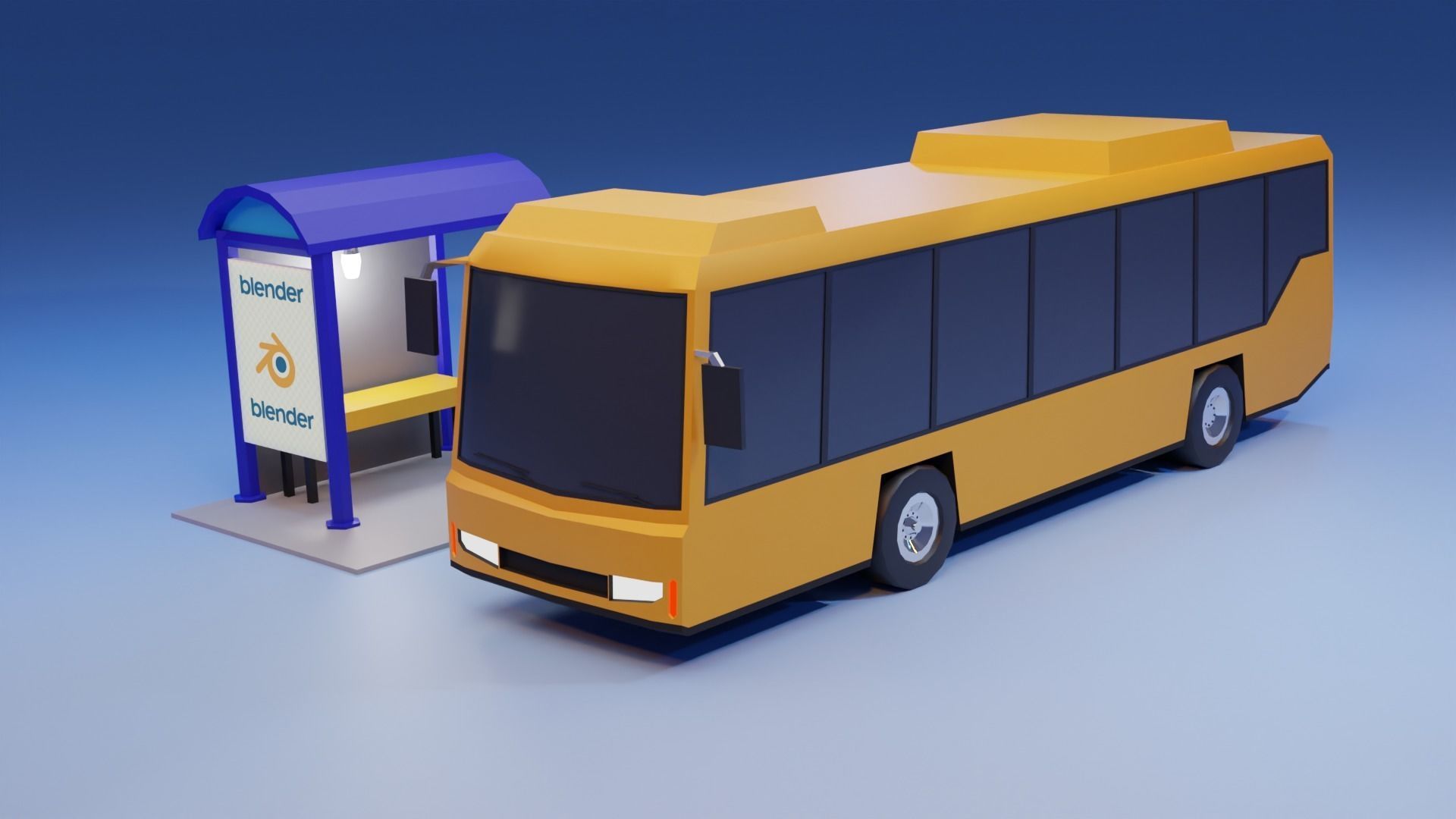 3D model Low Poly Bus - Roblox VR / AR / low-poly | CGTrader
