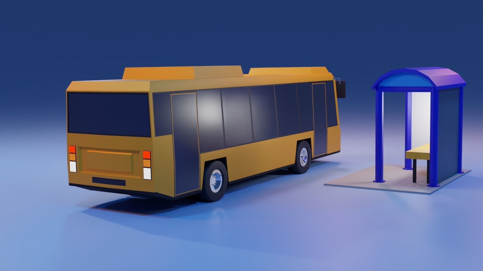 3D model Low Poly Bus - Roblox VR / AR / low-poly | CGTrader