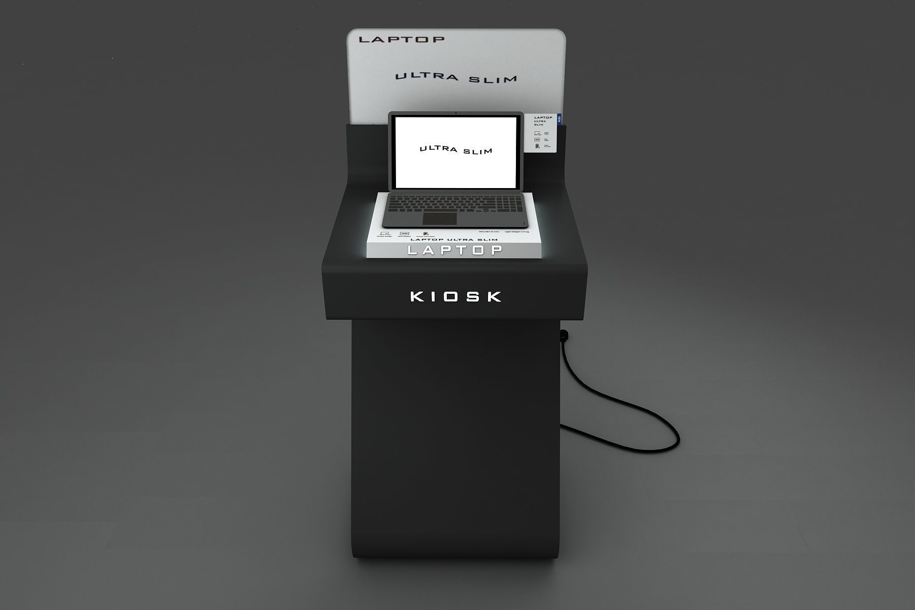 Kiosk Laptop 3D model | CGTrader