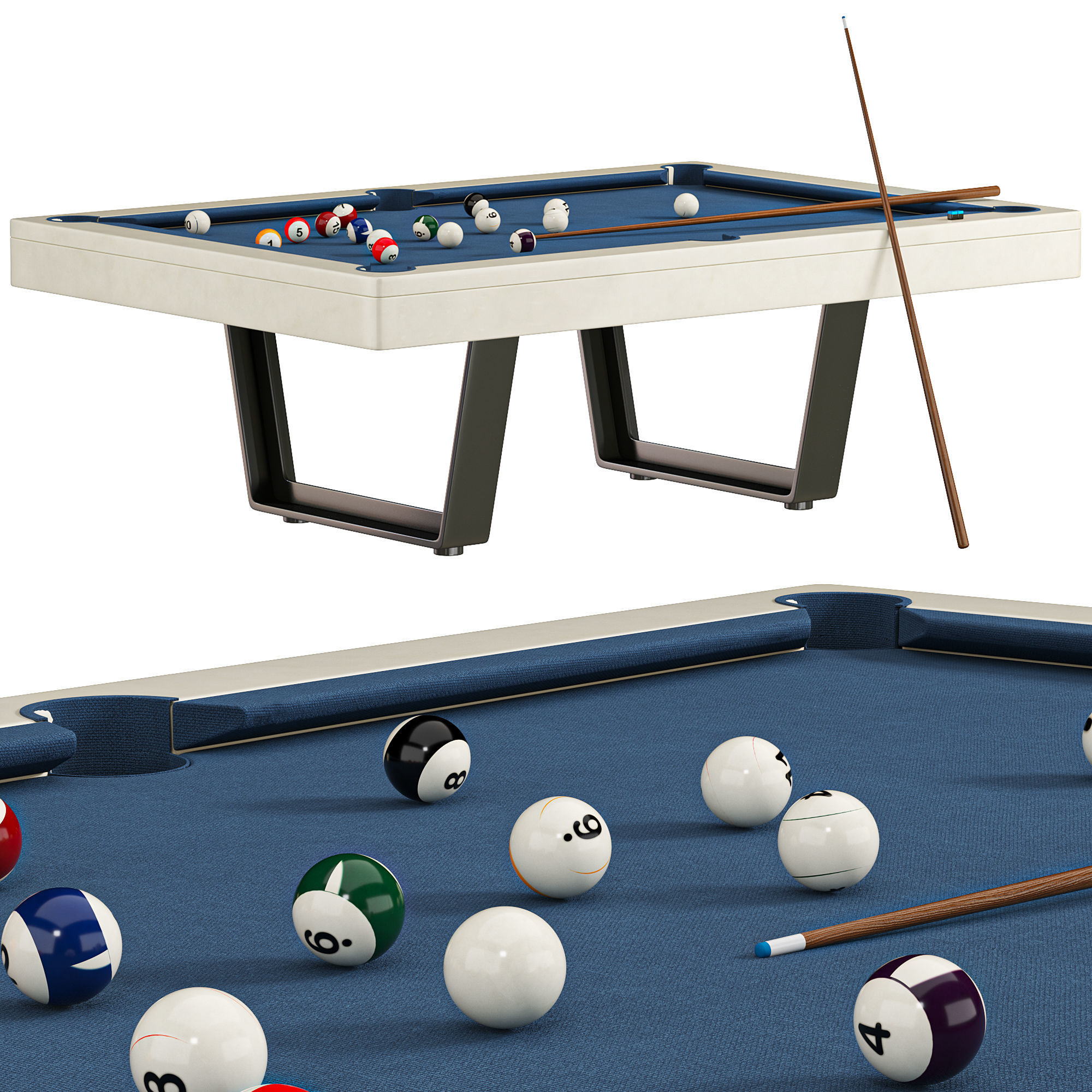 3D model Presentation du billard VR / AR / low-poly | CGTrader