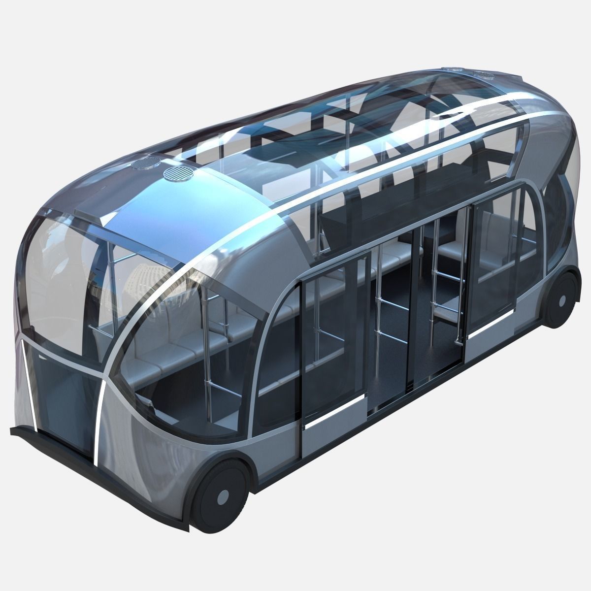 Self-driving city bus 3D model | CGTrader