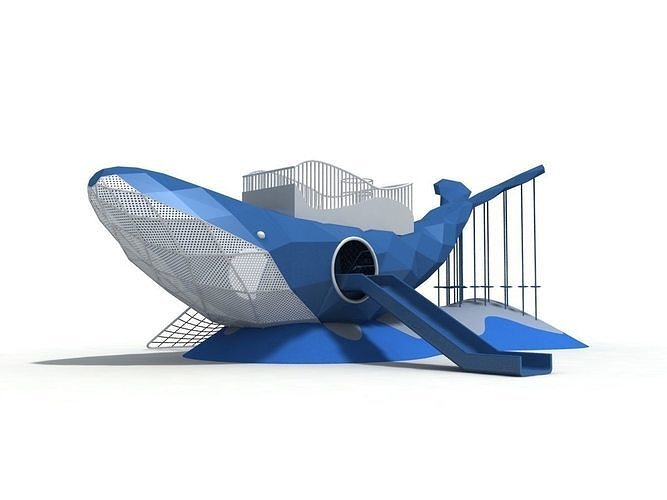 blue whale playground 3D model | CGTrader