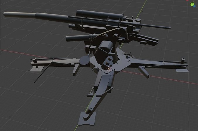 3D model Flak 88cm VR / AR / low-poly | CGTrader