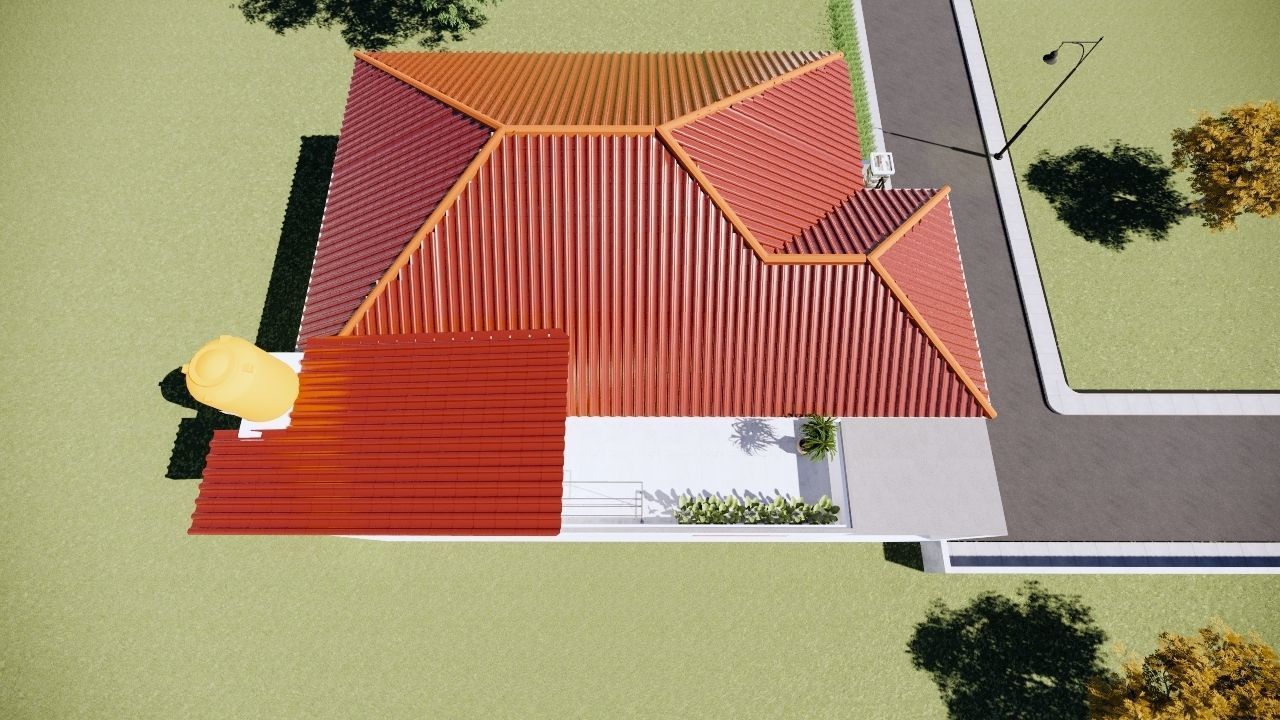 3D model 1 floor House Design Minimalis Full Interior VR / AR / low ...