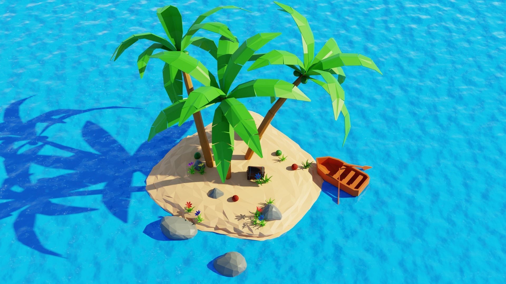 3D model Island Scene Low-poly 3D model VR / AR / low-poly | CGTrader