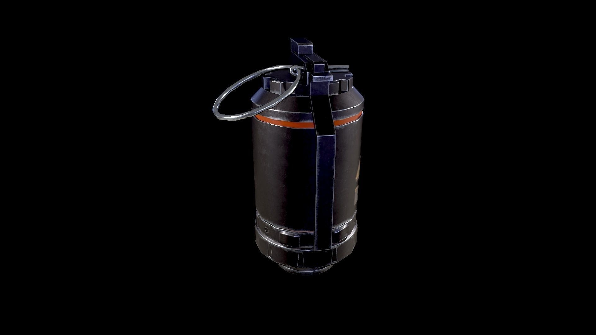 3D model Low Poly Sci-Fi Futuristic Cyberpunk Hand Grenade AR VR Ready ...