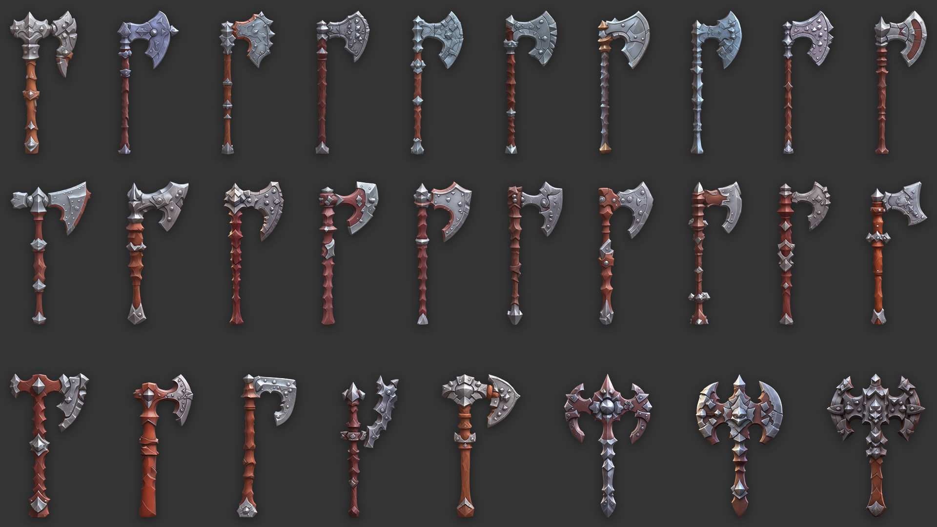 51 Fantasy Battle Axe Game Asset Texture | CGTrader