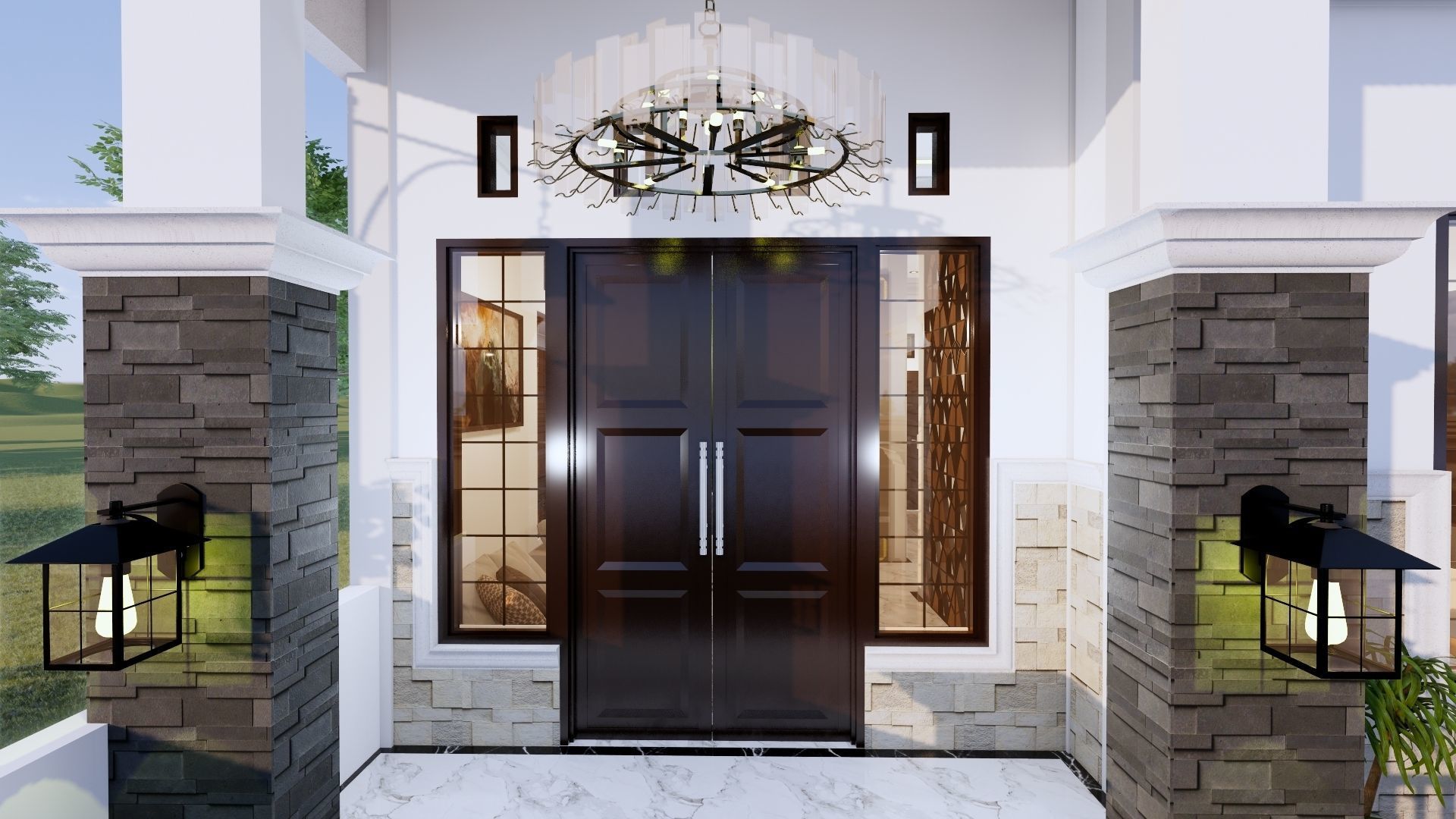 3D model 2 Floor House Full Interior with Panorama ready enscape render ...