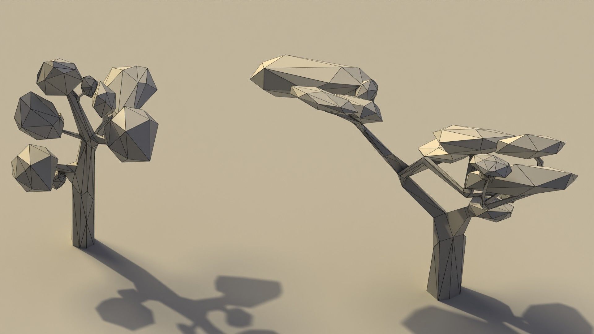 3D model Low Poly Cherry Trees VR / AR / low-poly | CGTrader