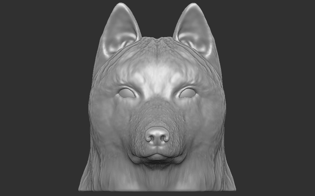 Syberian Husky dog head for 3D printing 3D model 3D printable | CGTrader