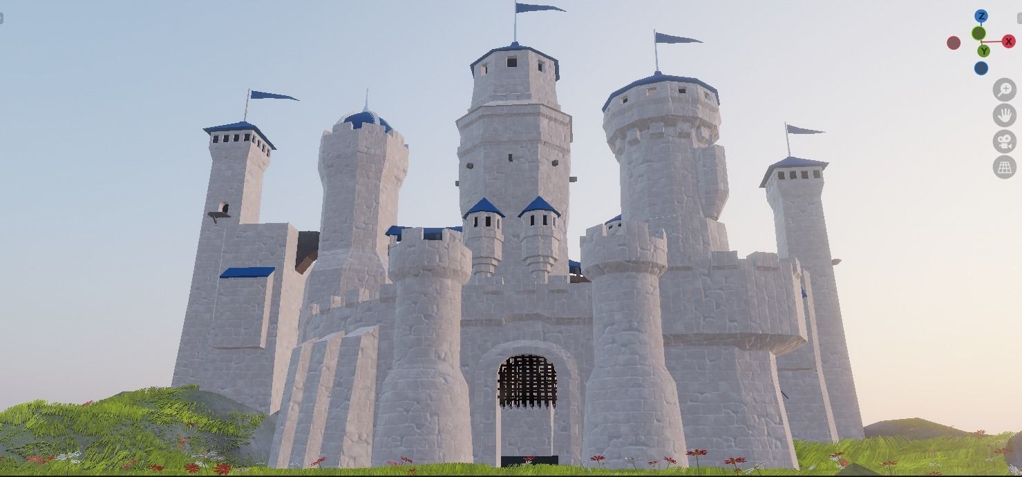 3D model Medival castle VR / AR / low-poly | CGTrader