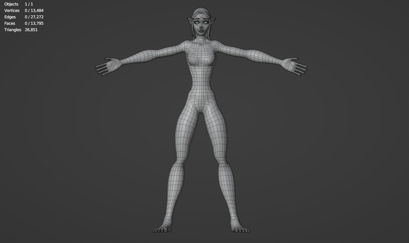 3D model Elven Elf Elvish Woodland creature Mythical figure VR / AR ...