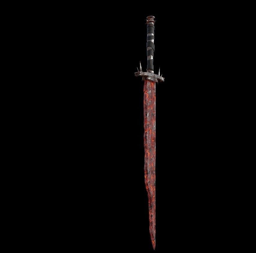 3D model fantasy lava blade VR / AR / low-poly | CGTrader