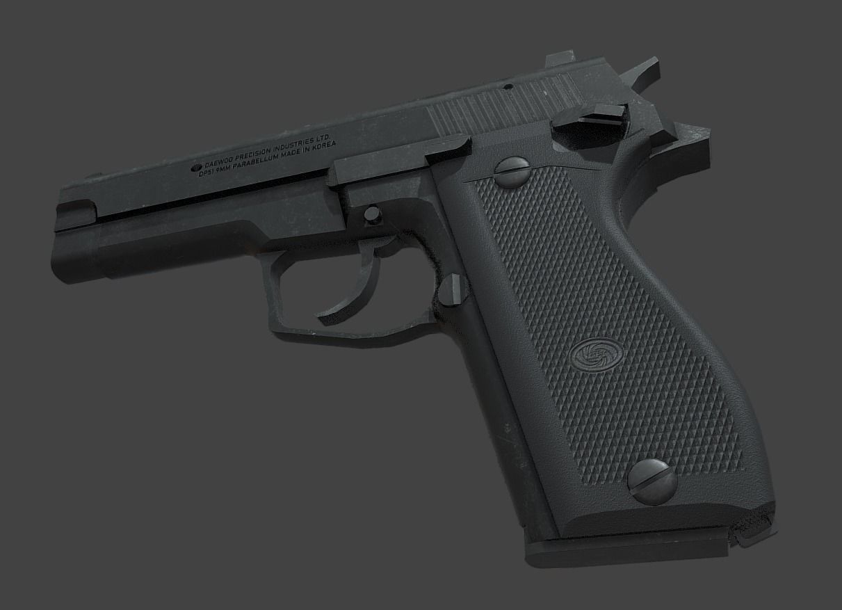 3D model ROK Army Daewoo K5 Pistol VR / AR / low-poly | CGTrader