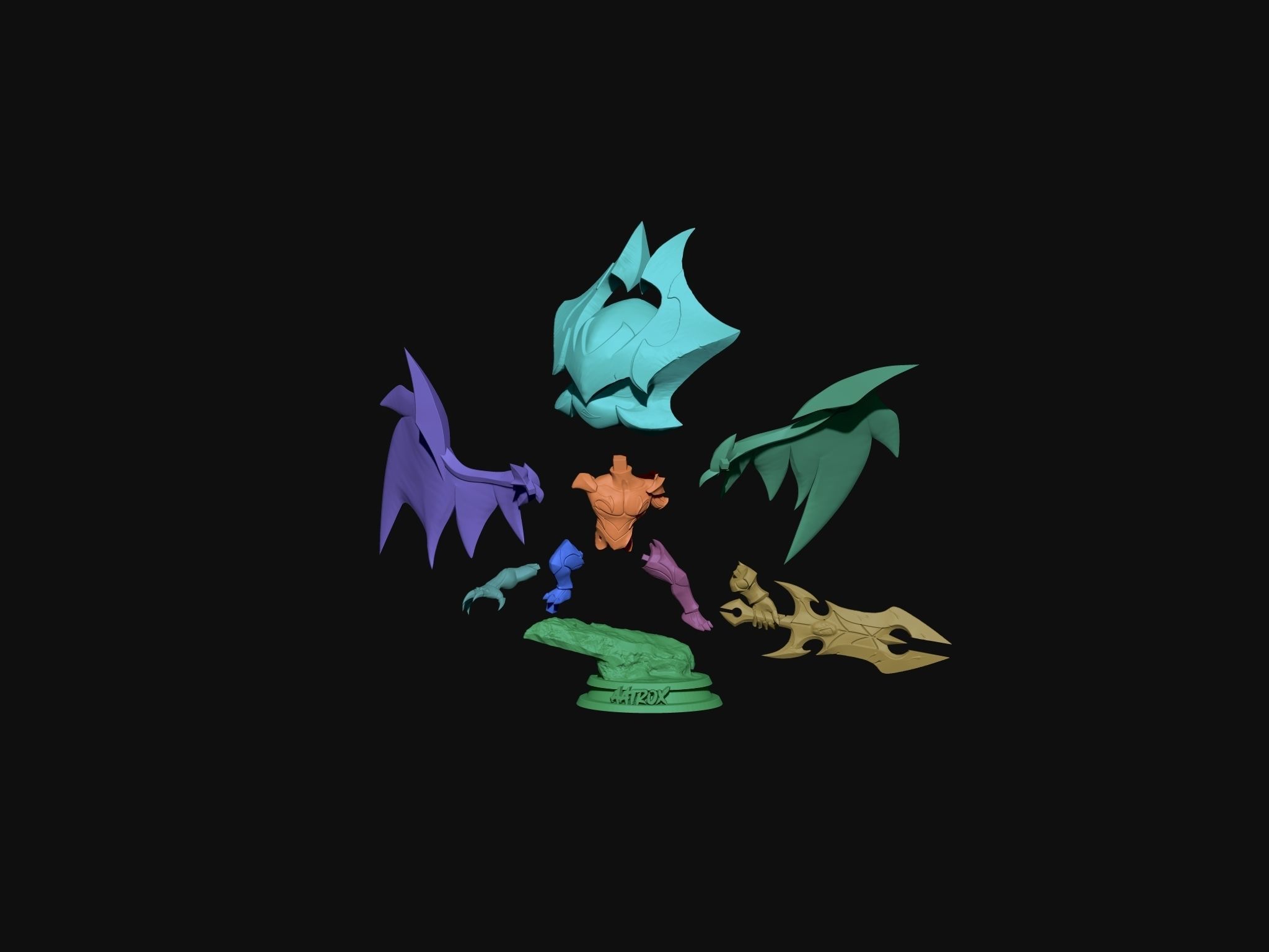 Aatrox chibi tft league of legends 3D model 3D printable | CGTrader