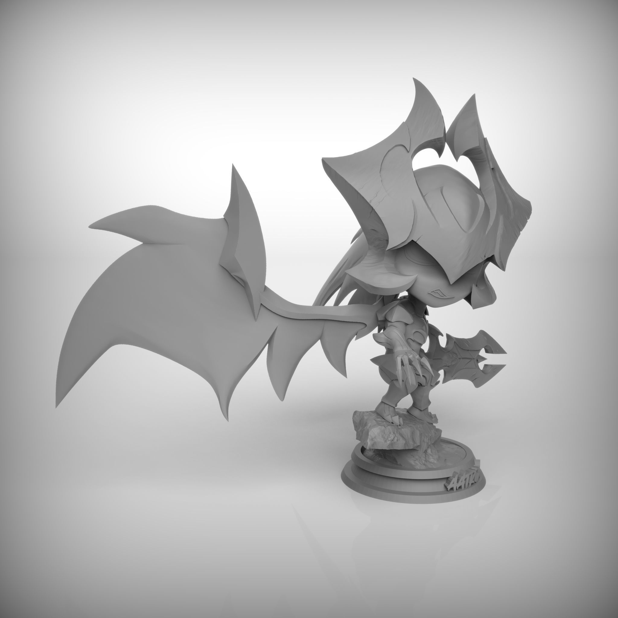 Aatrox chibi tft league of legends 3D model 3D printable | CGTrader