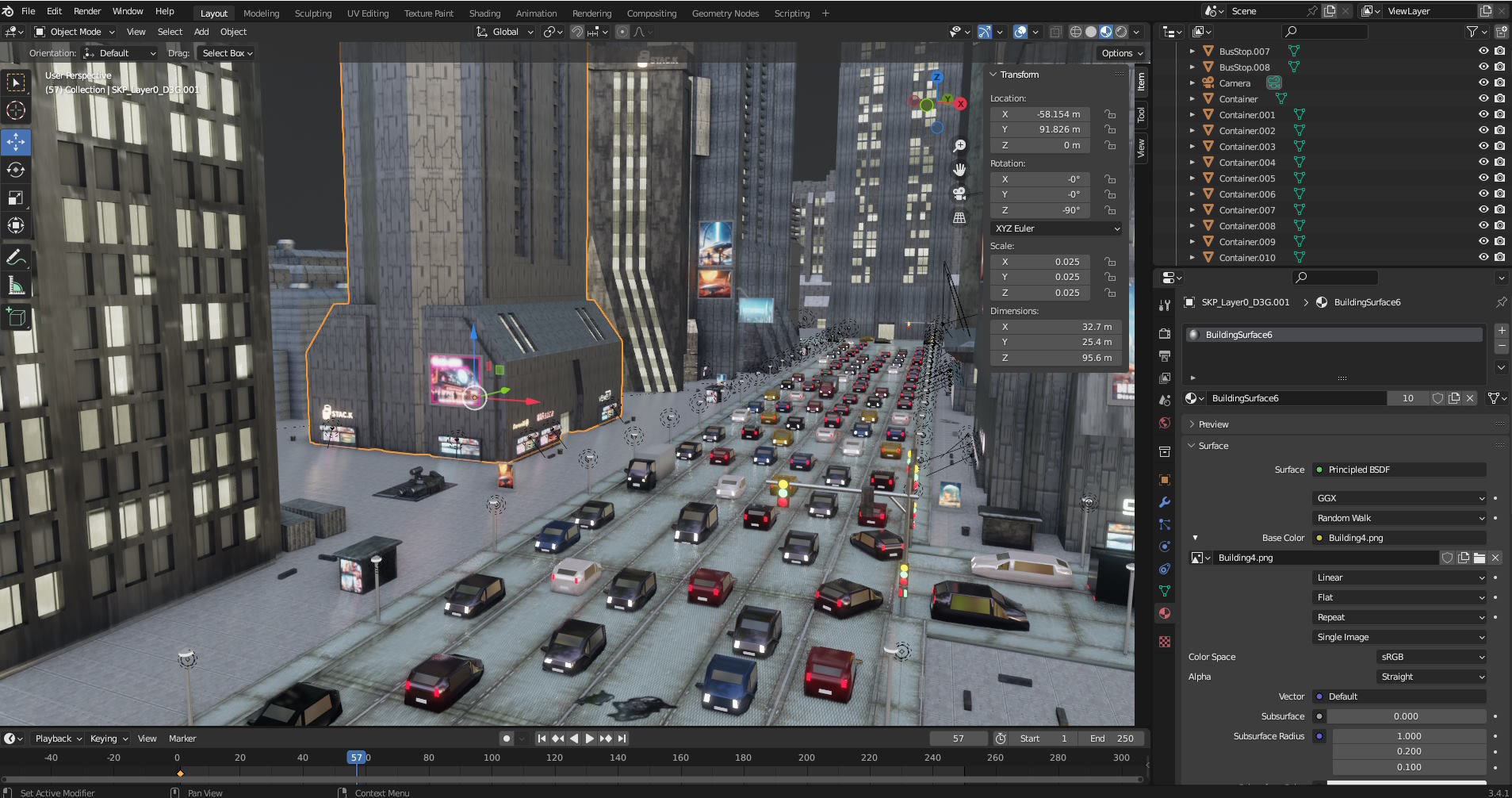 Cyberpunk City Scene - Blender - 50 Buildings with materials 3D model ...