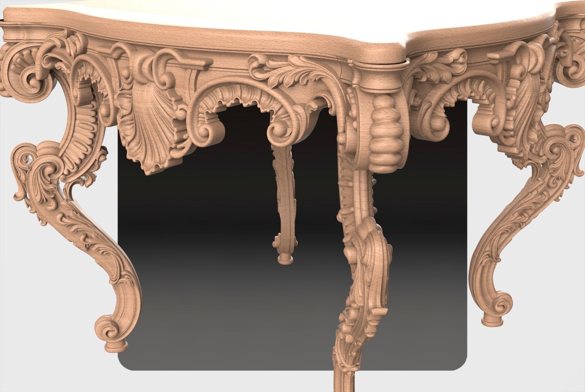 Carved coffee table for CNC 04 3D model | CGTrader