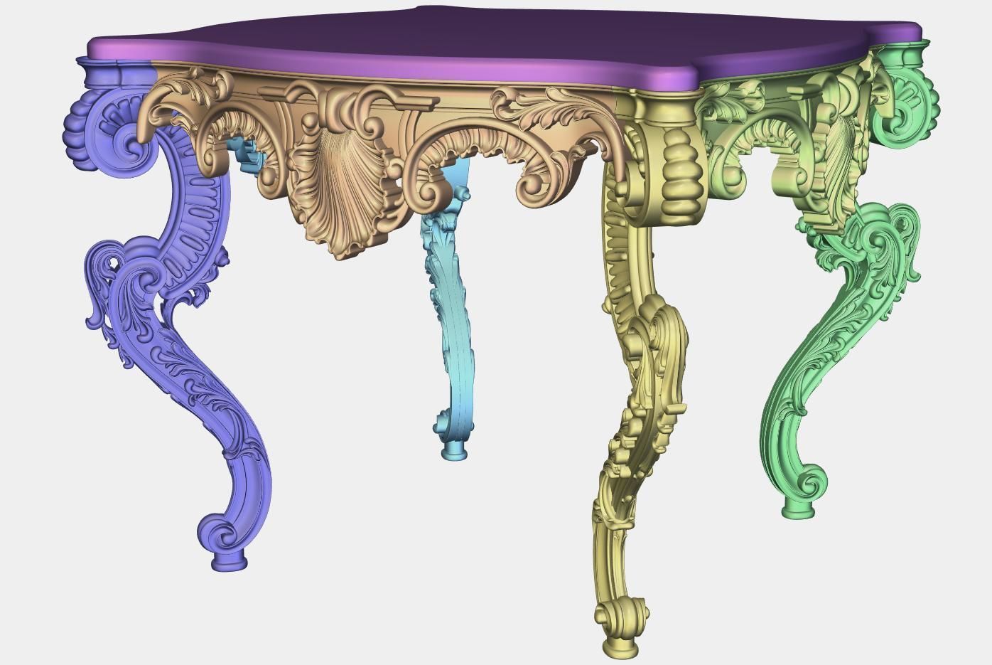 Carved coffee table for CNC 04 3D model | CGTrader