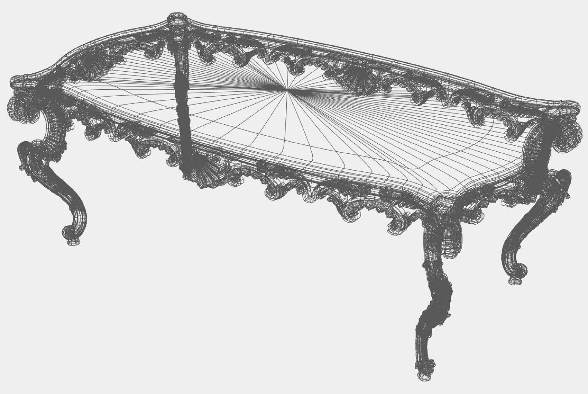 Carved dinner table for CNC 04 3D model | CGTrader