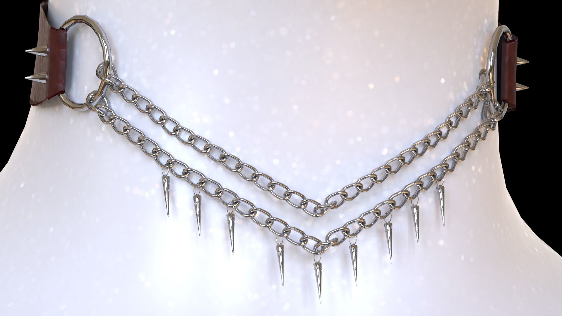 3D model 15 choker necklace imm brush and 3dmodel vlo3 VR / AR / low ...