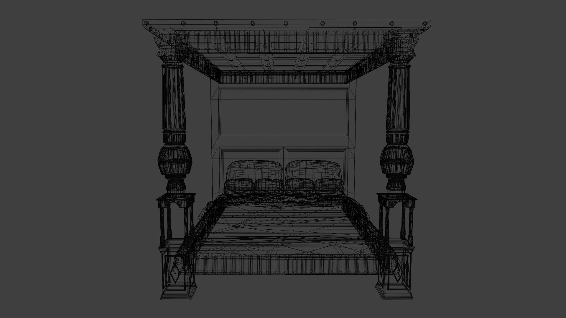 3D model Renaissance style bed 4 VR / AR / low-poly | CGTrader