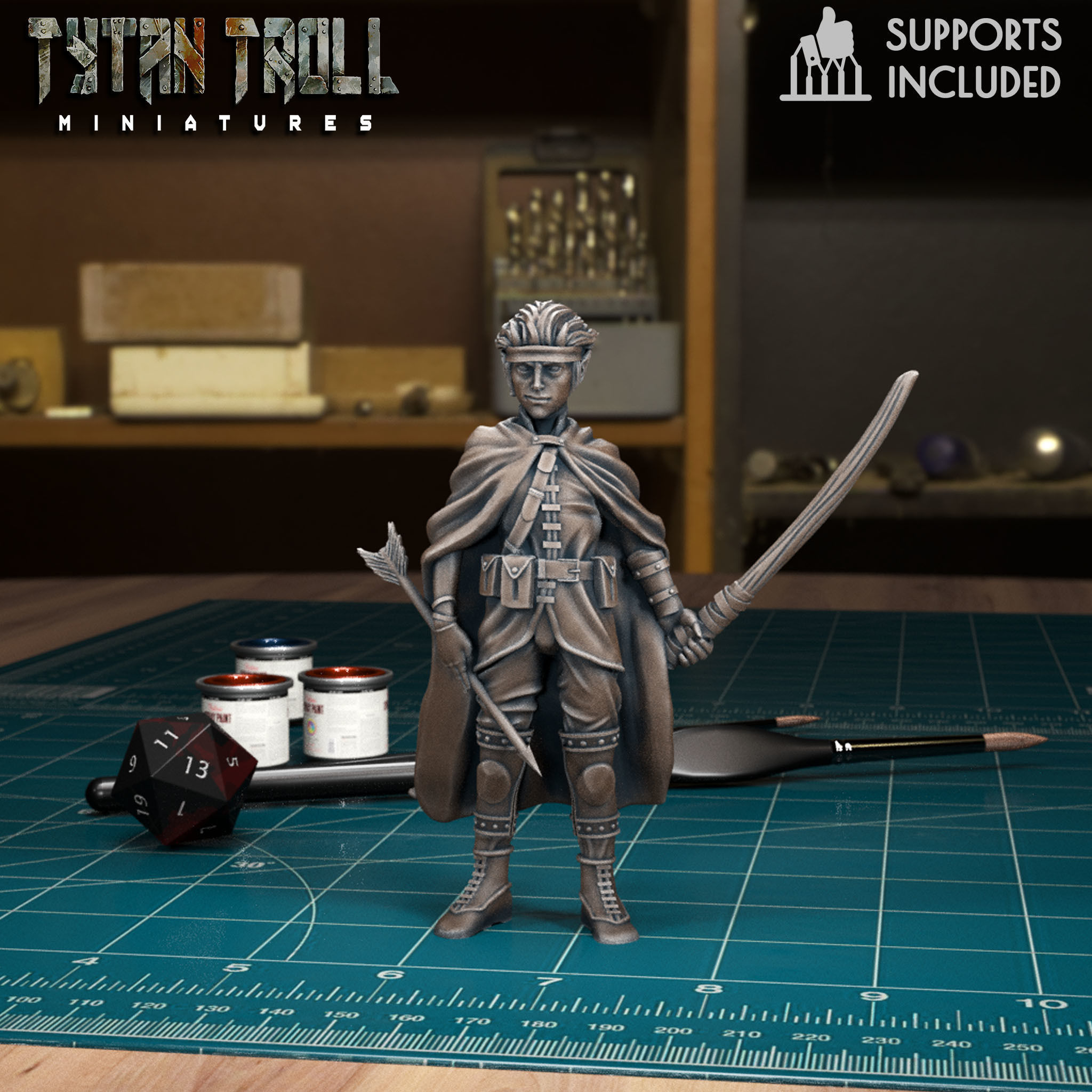 DnD Heroes - Tiefling Fighters Pre-Supported 3D model 3D printable ...
