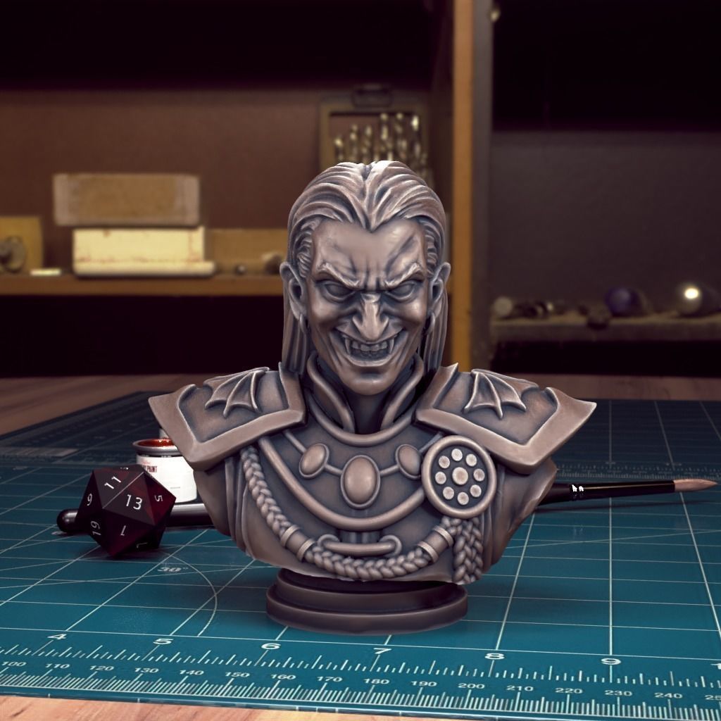 Curse of Strahd - Strahd Mini Bust Combo - Pre-Supported 3D model 3D ...