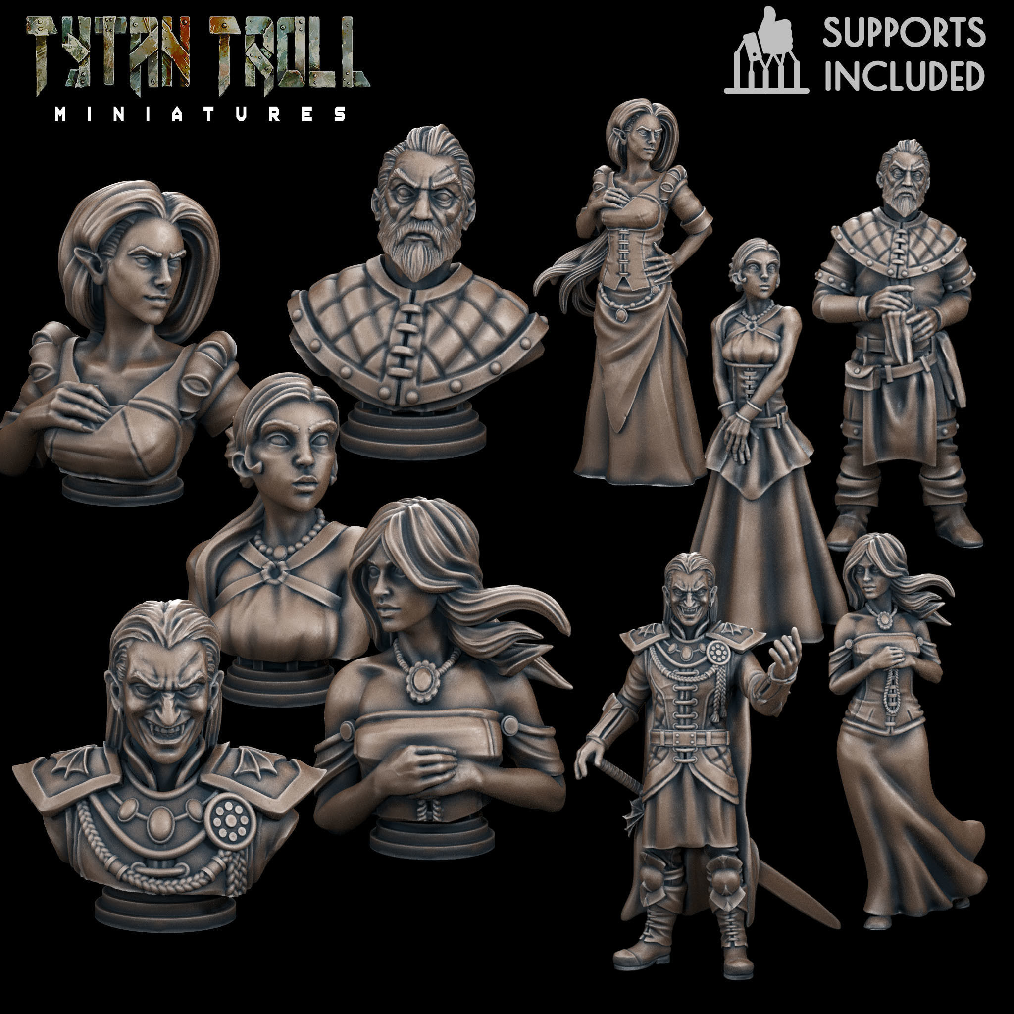 Curse of Strahd - Mini Bust Pack 03 - Pre-Supported 3D model 3D ...