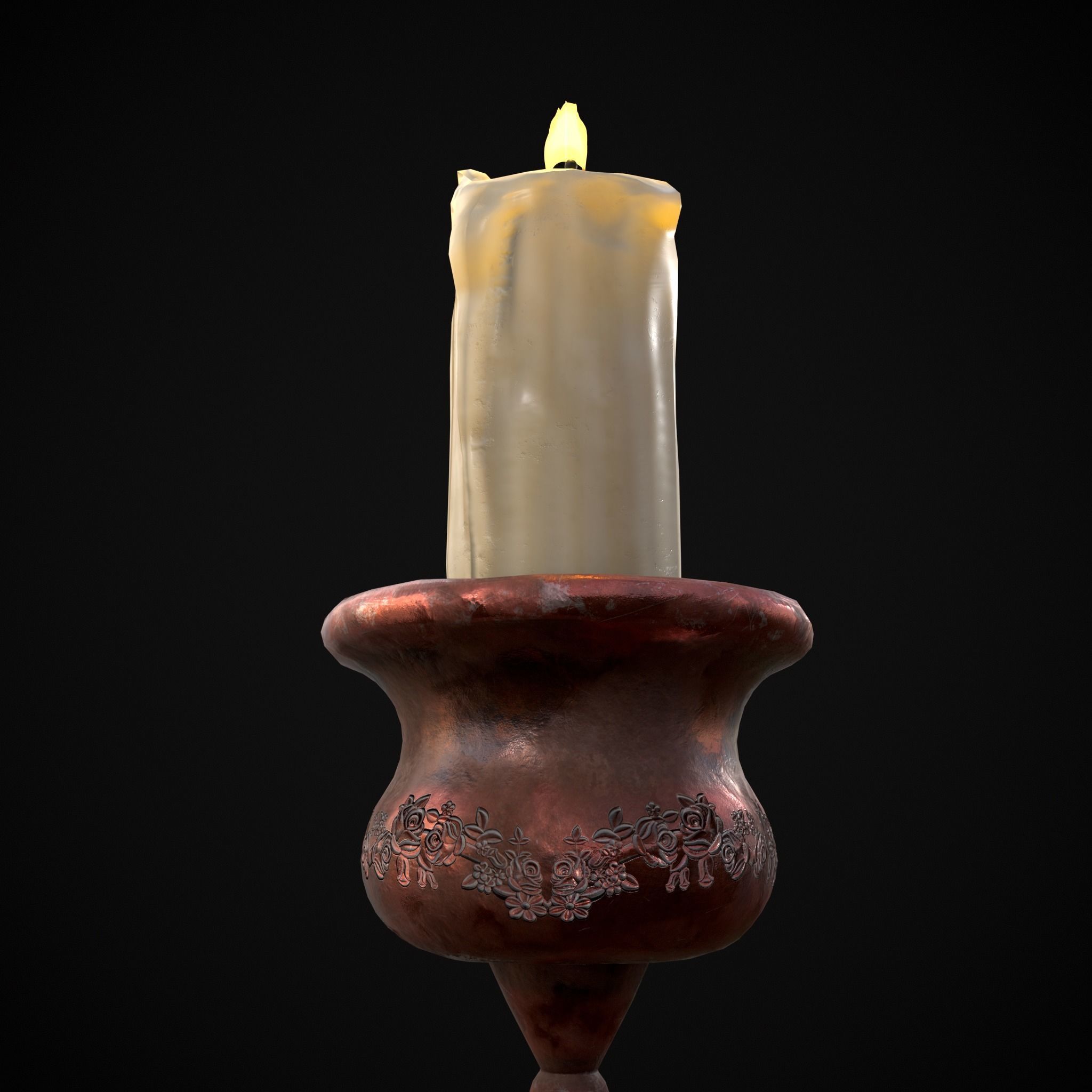 3D model Elegant Candle Stick VR / AR / low-poly | CGTrader