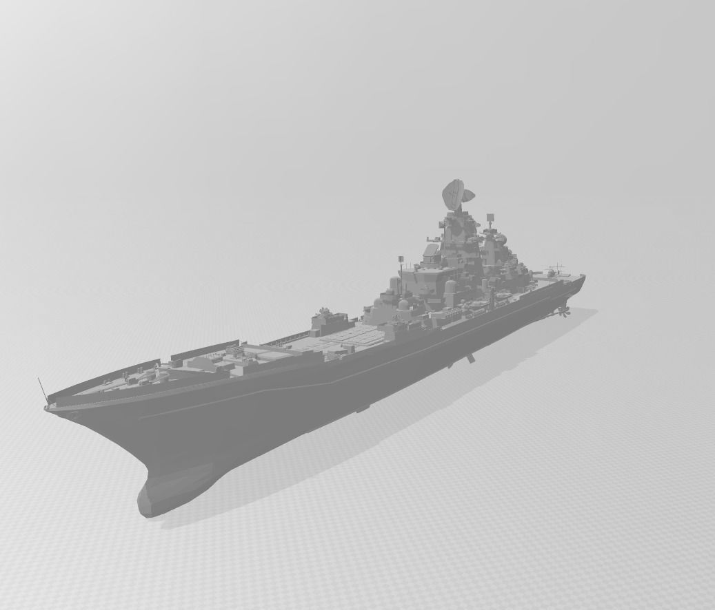 Maritime Fleet of the Russian Federation Kirov class cruiser 3D model ...