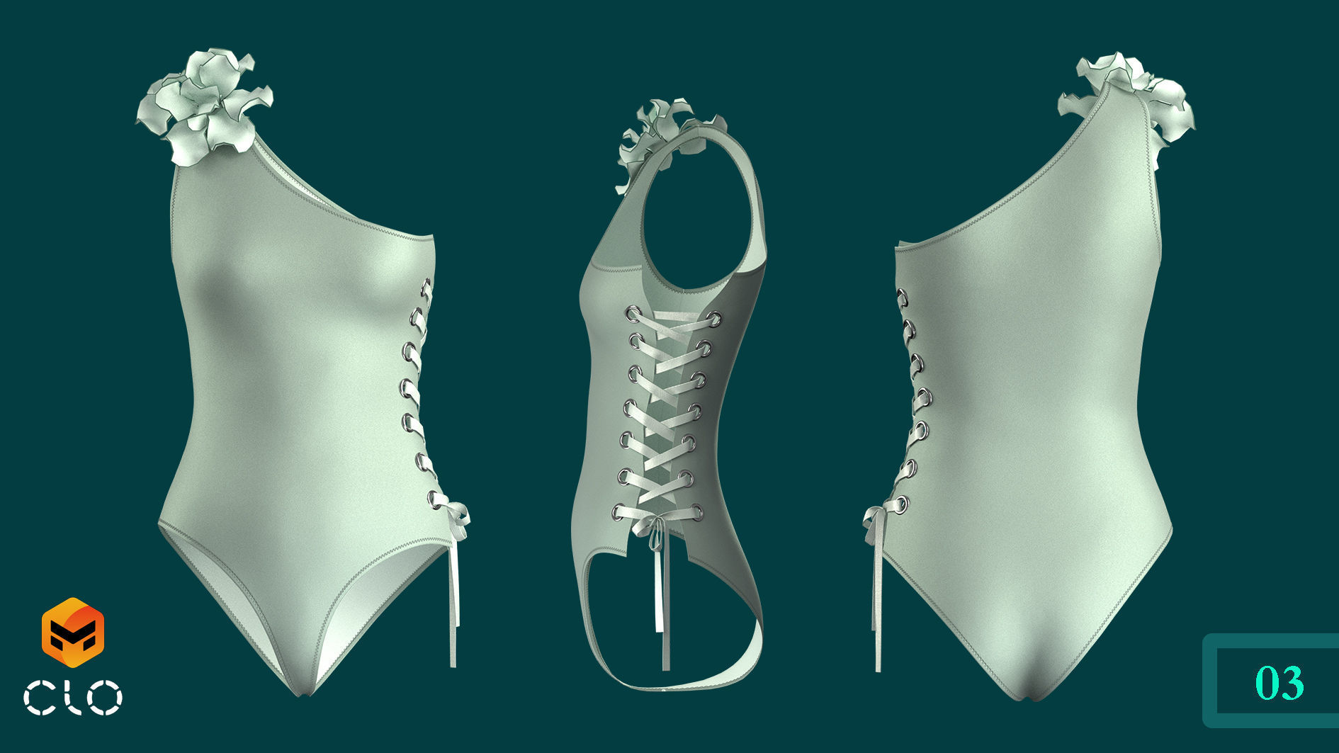 female swimsuit pack CLO3D MD PROJECTS and OBJ and FBX 3D model | CGTrader