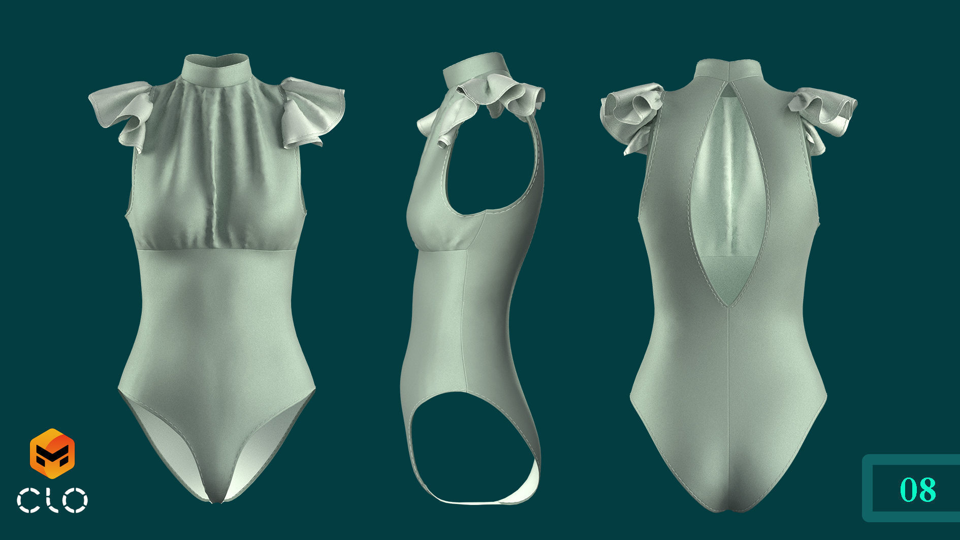 female swimsuit pack CLO3D MD PROJECTS and OBJ and FBX 3D model | CGTrader