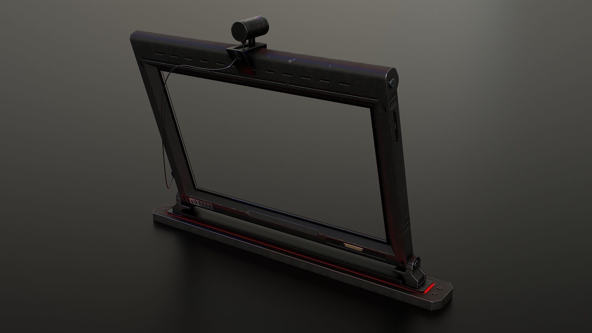 3D model Sci-Fi Display Monitor Screen with Cam VR / AR / low-poly ...