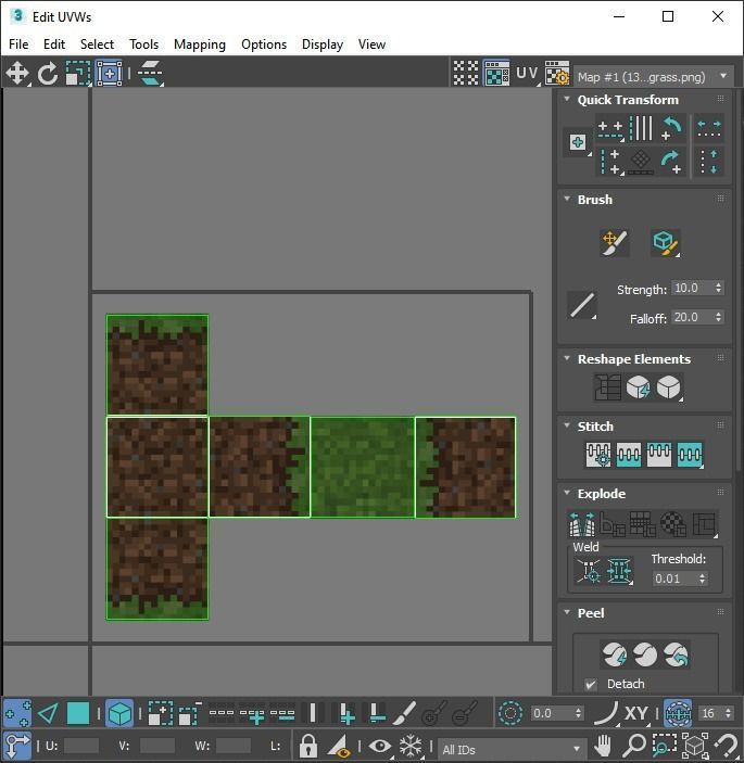 3D model Minecraft Grass VR / AR / low-poly | CGTrader