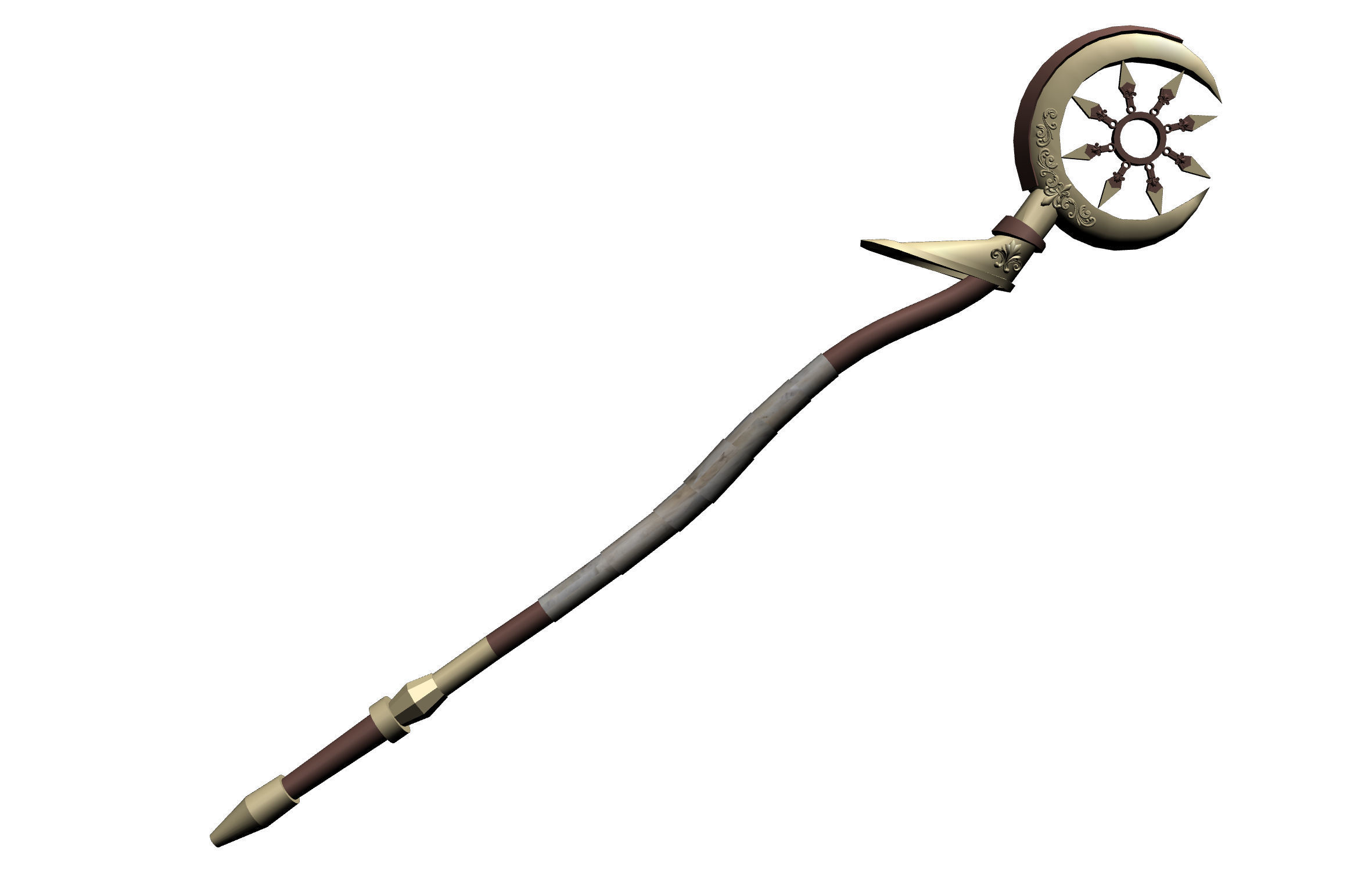 Fantasy Staff 4 3D model | CGTrader