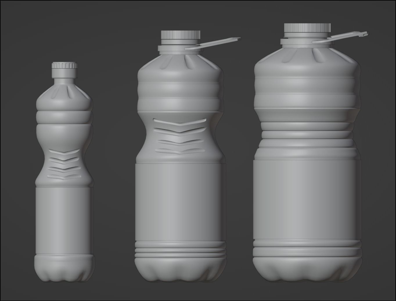 High Quality 3D Model Pack - Plastic Bottles Collection 3D model | CGTrader