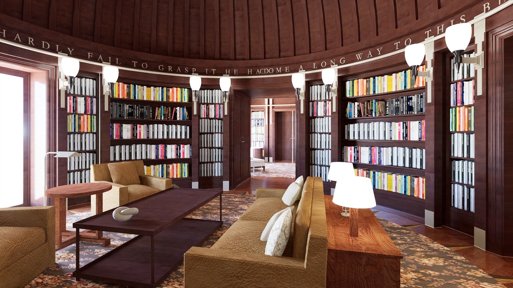 Old library European style library 3D model | CGTrader