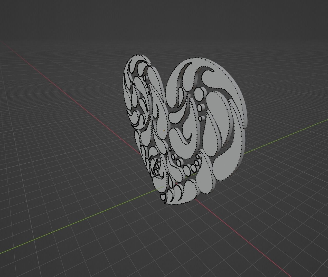 Pattern heart 3D model | CGTrader