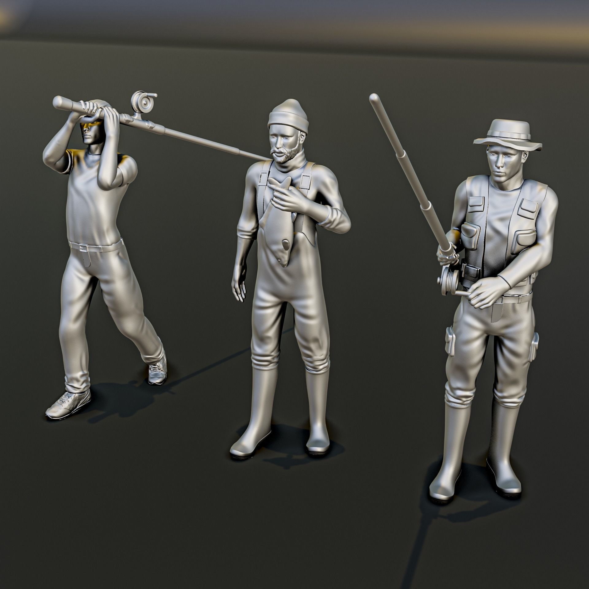 Fishing Diorama Pack 3D model 3D printable | CGTrader