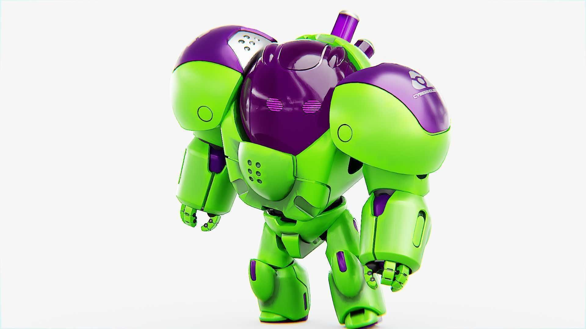 TOY BOT CYCLON RIGGED 3D model rigged | CGTrader