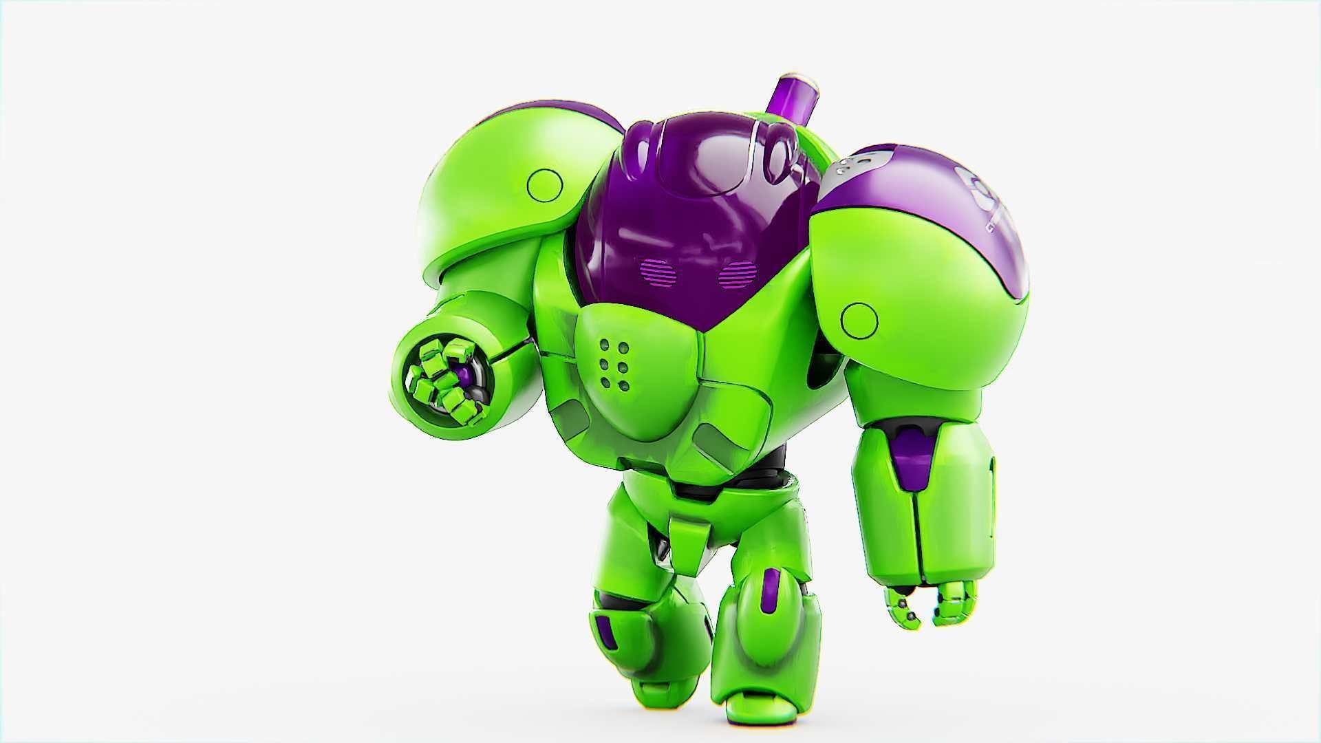 TOY BOT CYCLON RIGGED 3D model rigged | CGTrader