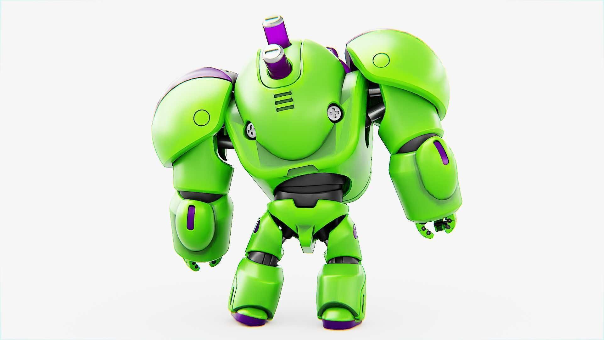 TOY BOT CYCLON RIGGED 3D model rigged | CGTrader