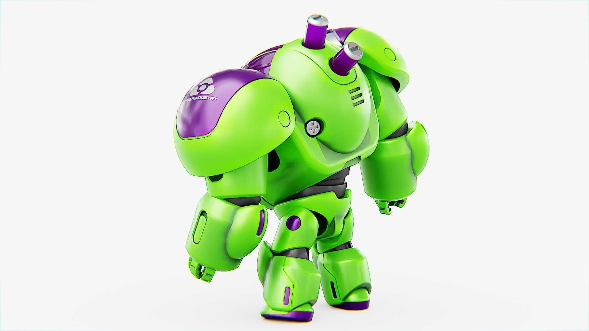 TOY BOT CYCLON RIGGED 3D model rigged | CGTrader