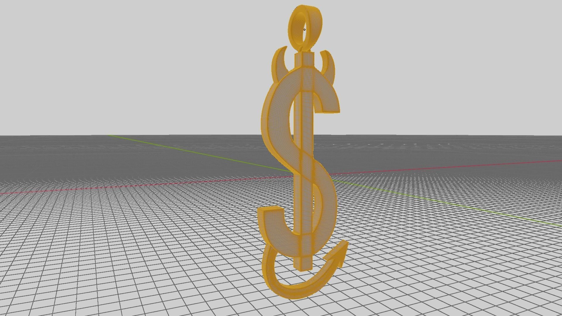 Evil Dollar Sign Pendant 3D model 3D printable | CGTrader