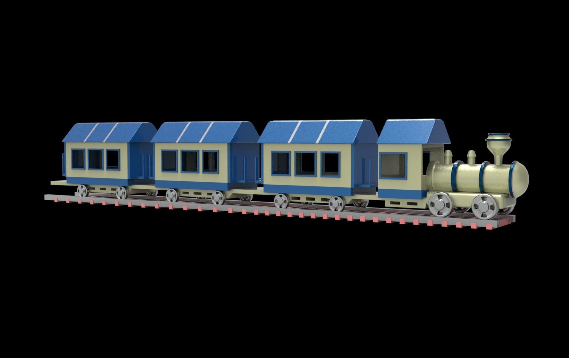 3D model train VR / AR / low-poly | CGTrader